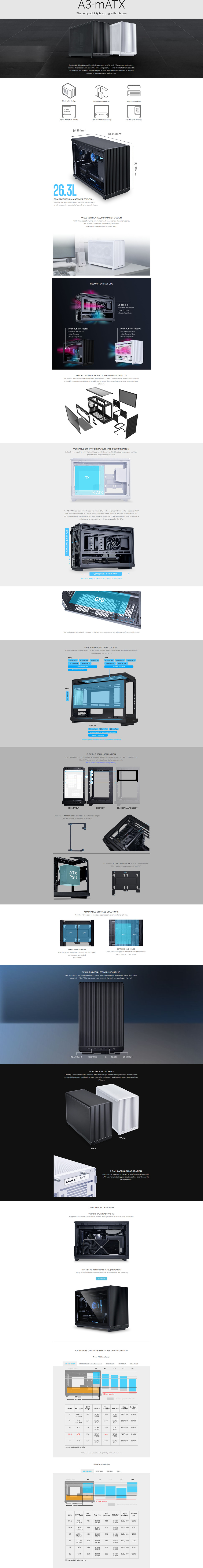 Lian Li DAN-A3 MicroATX Chassis White | Computer Alliance