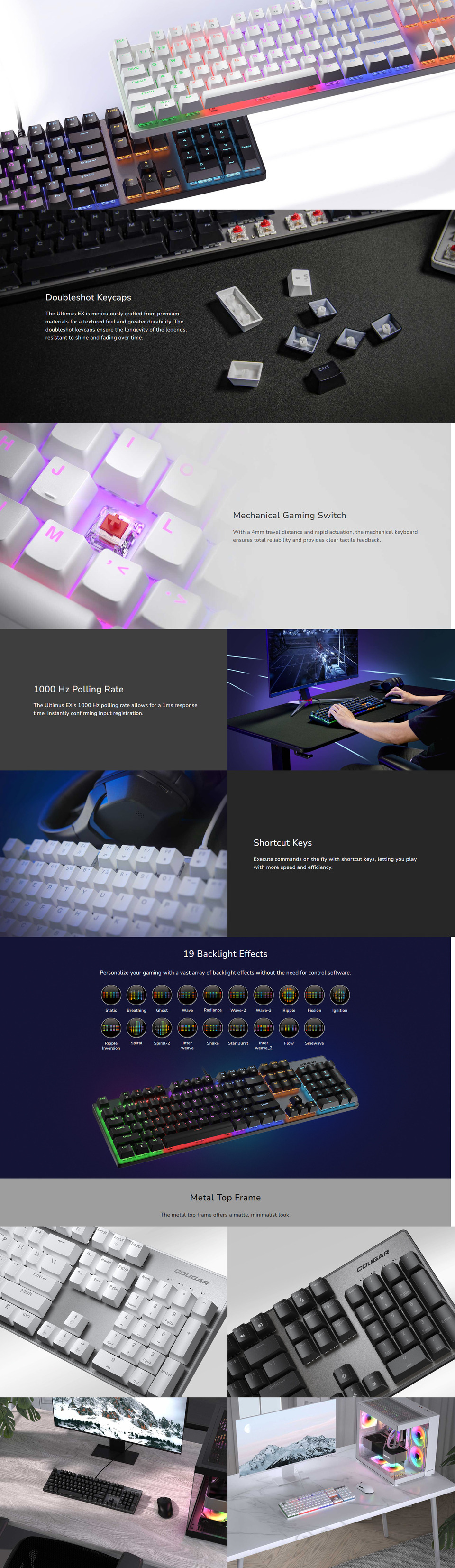 Cougar ULTIMUS EX Linear-Red Mechanical Gaming Keyboard Black | CA