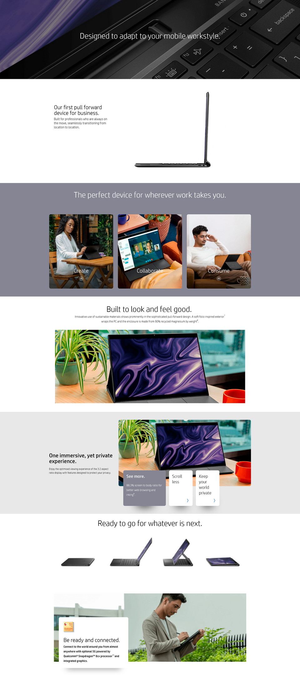 HP Elite Folio 13.5" 4G LTE 2-in-1 Notebook 3N3D9PA | CA