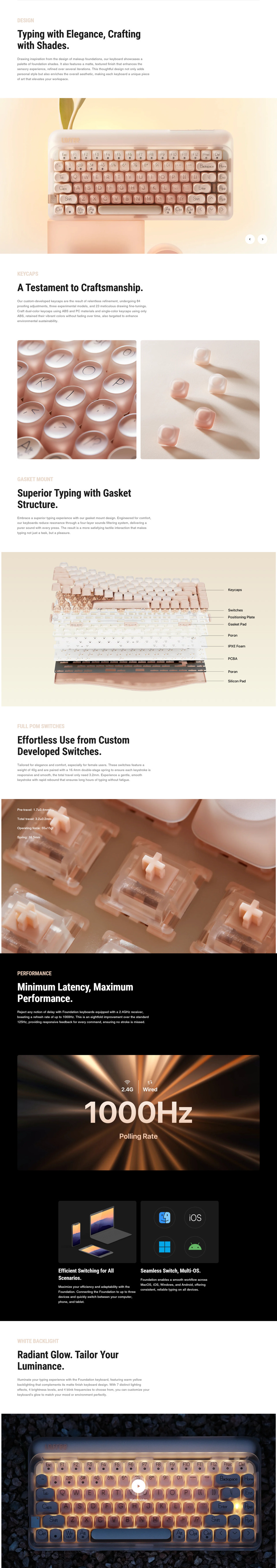 Lofree Foundation 75 Wireless Linear Foundation Switch Mechanical ...