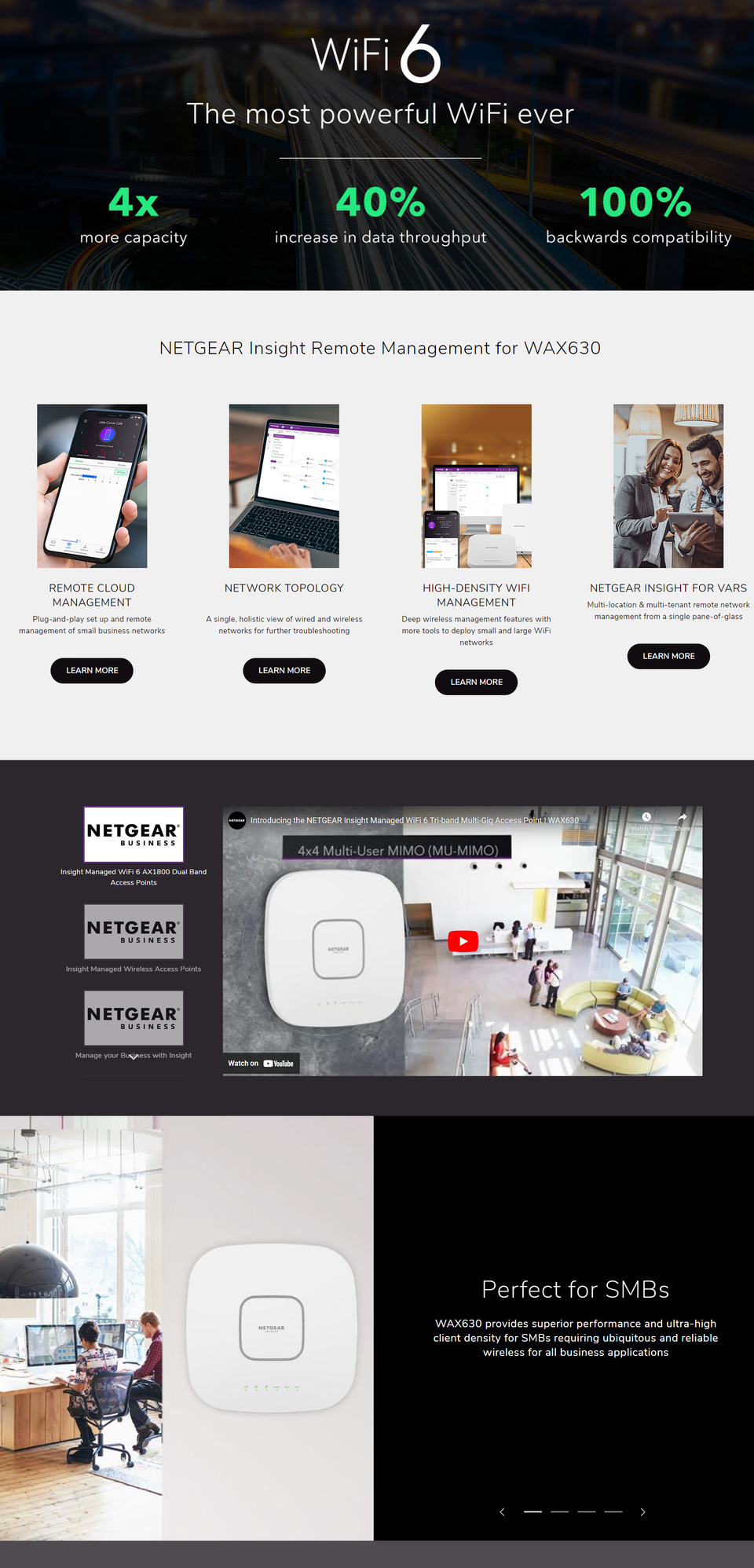 Netgear WAX630-100EUS Insight Managed WiFi 6 AX6000 Dual Band Access ...