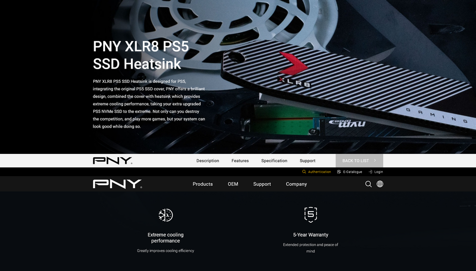 PNY XLR8 PS5 SSD Cover with Integrated Heatsink | Computer Alliance