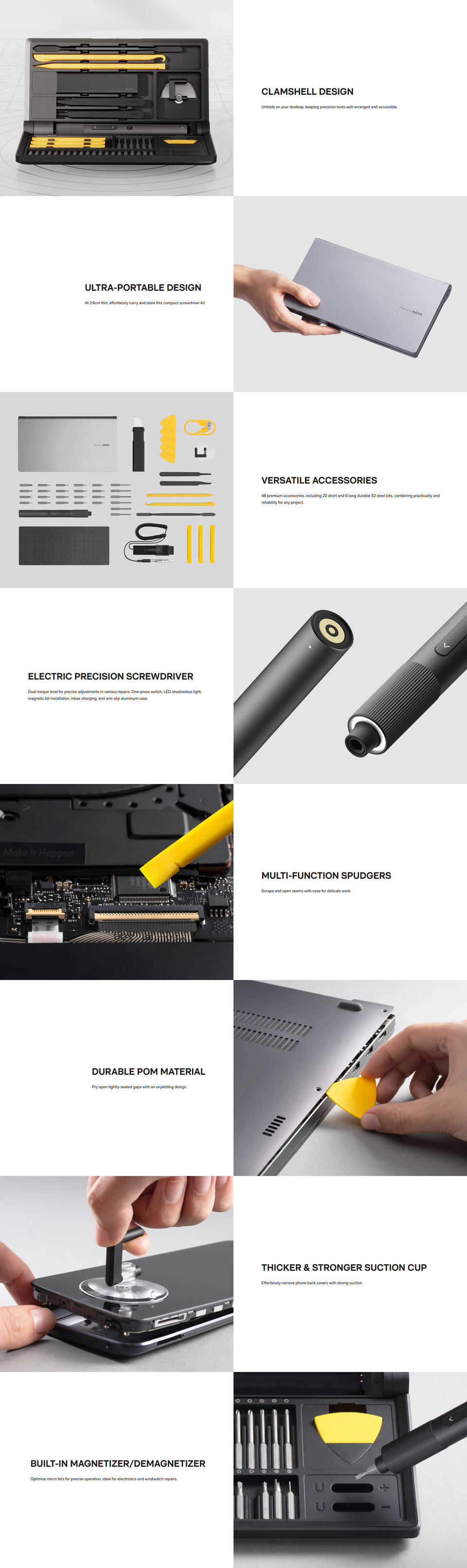 HOTO 48 in 1 Electric Precision Screwdriver Pro Kit | Computer Alliance