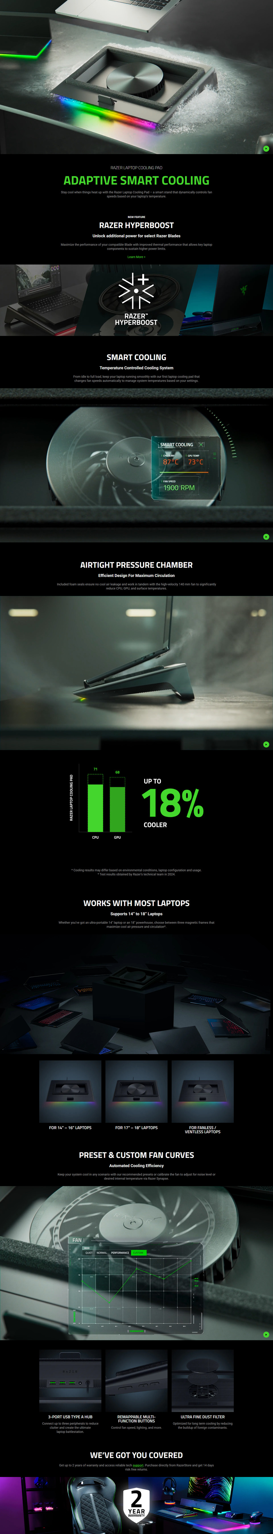 Razer Laptop Cooling Pad | Computer Alliance