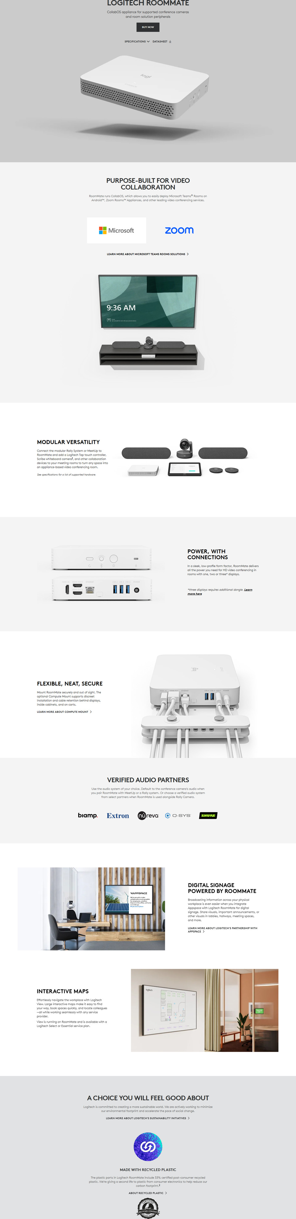 Logitech RoomMate Appliance For Video Conferencing Rooms | CA