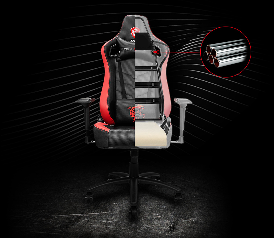MSI MAG CH110 Gaming Chair Black and Red | Computer Alliance