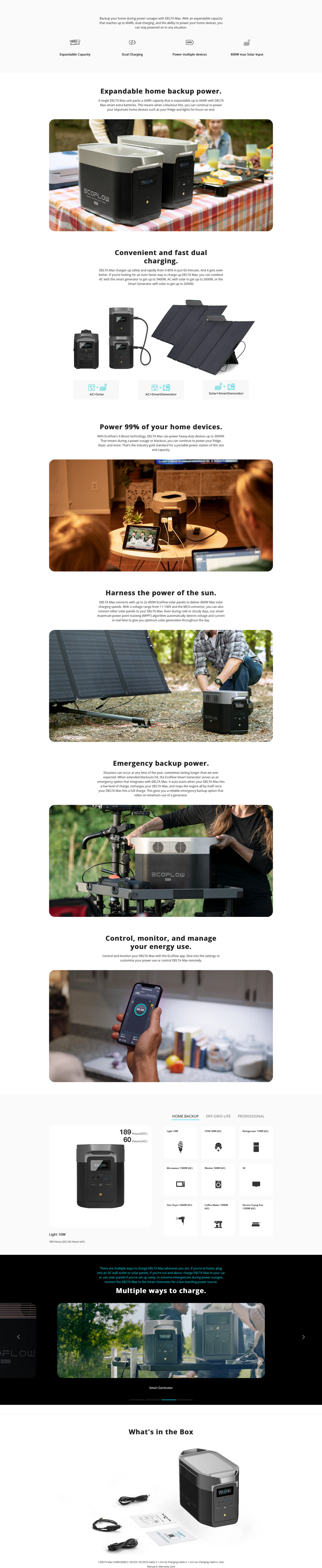 EcoFlow DELTA Max Portable Power Station EFDELTAMAX-2000 | CA