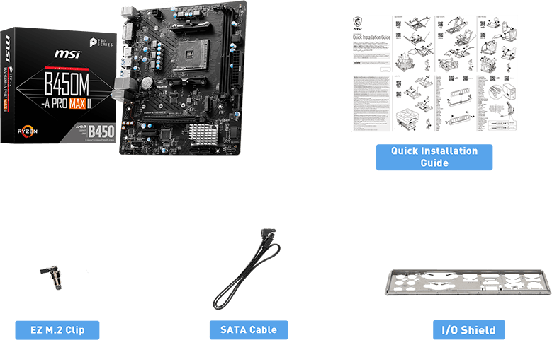 MSI AM4 MicroATX B450M-A PRO MAX II Motherboard | Computer Alliance