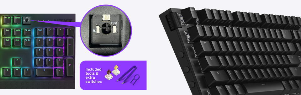 NZXT Full-Size Function 2 Gaming Keyboard Black KB-001NB-US | CA