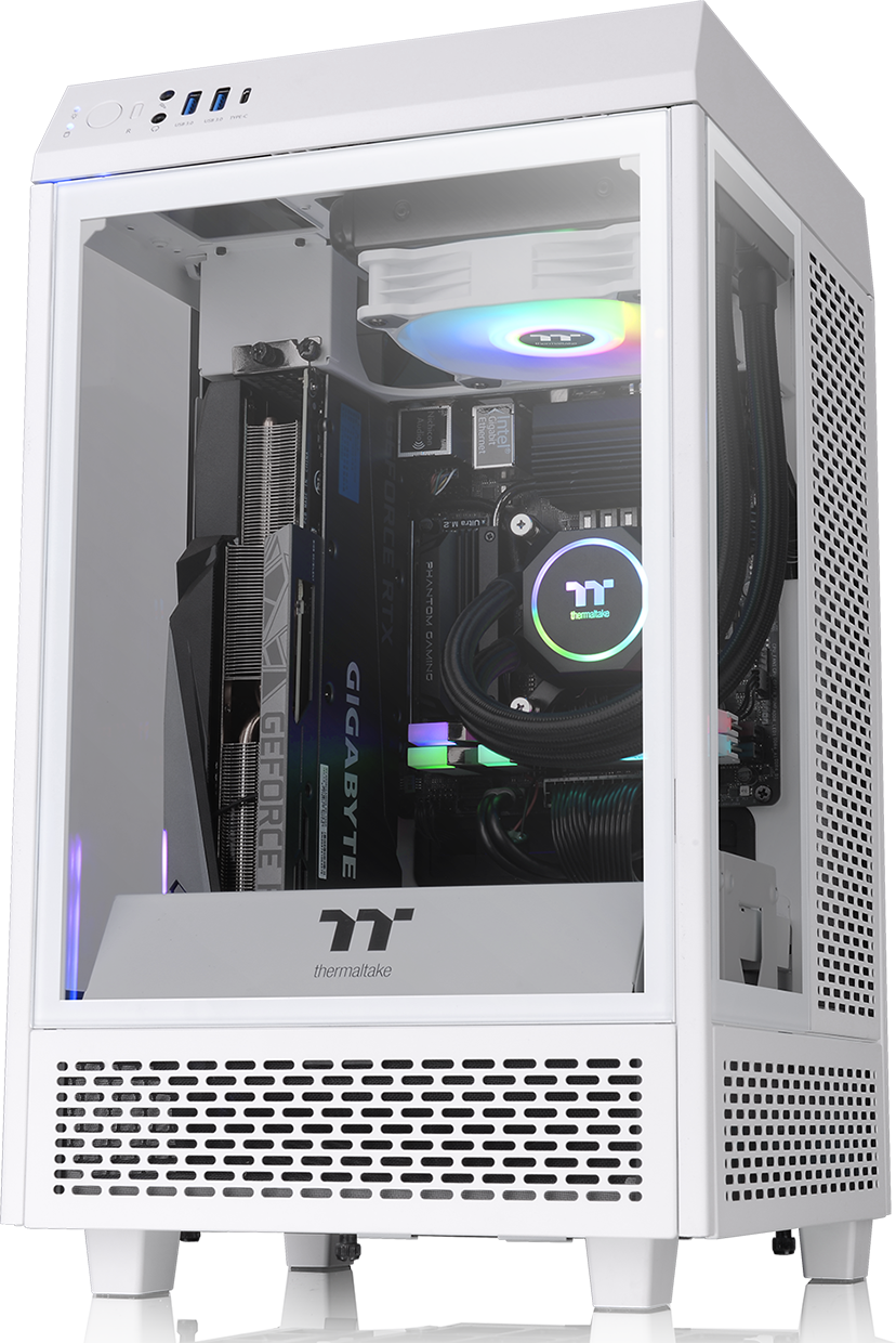 Thermaltake Mini-ITX The Tower 100 TG White Case CA-1R3-00S6WN-00 | CA