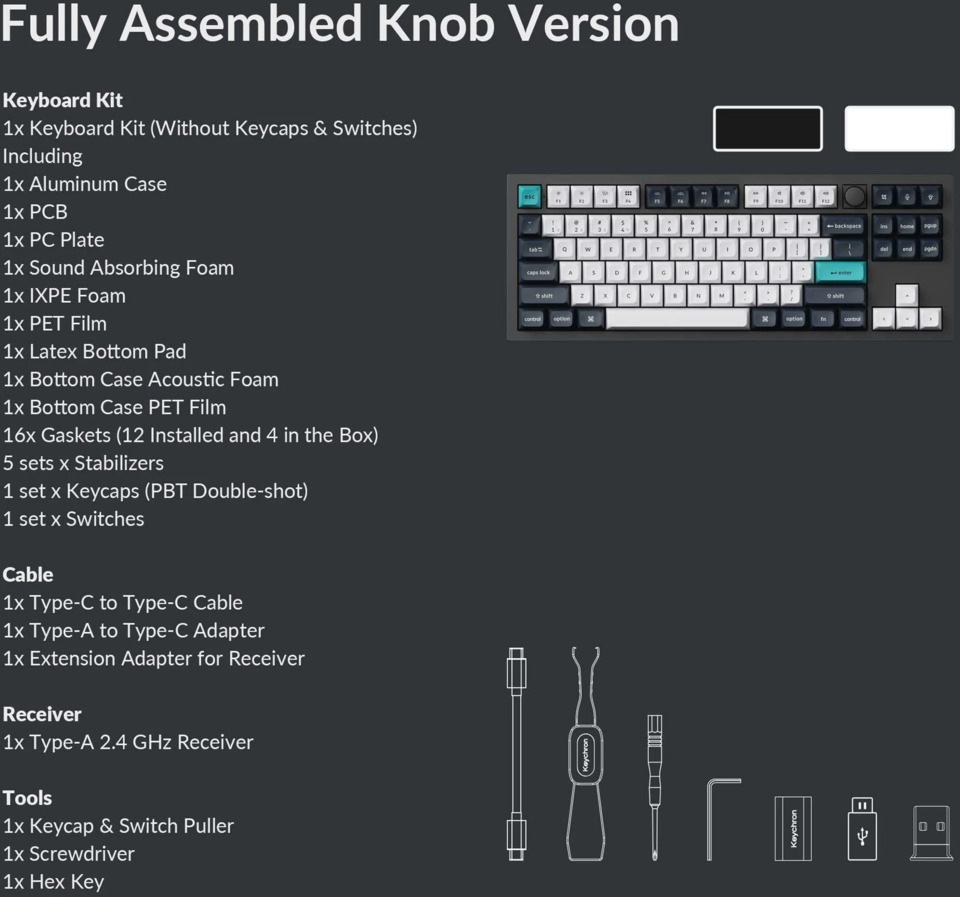 Keychron Q3 Max QMK/VIA RGB Tactile-Brown Mechanical Wireless Gaming ...