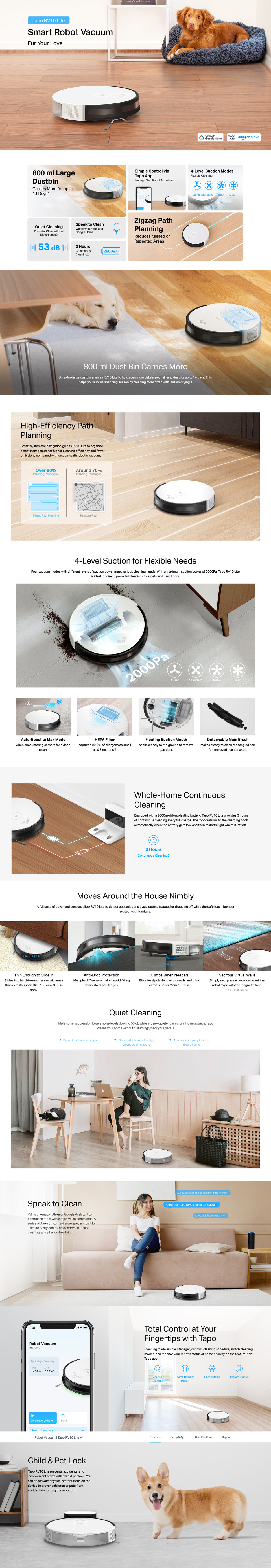 TP-Link Tapo RV10 Lite Robot Vacuum 1784500030 | Computer Alliance