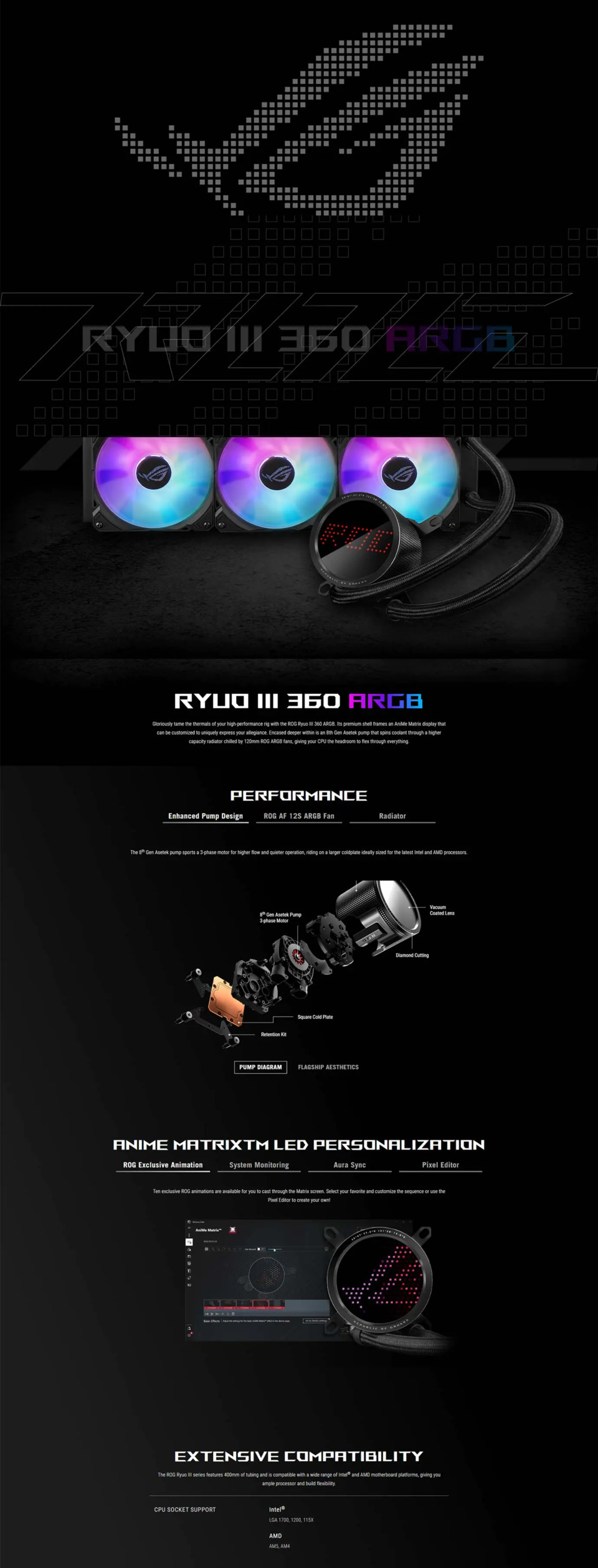 ASUS ROG RYUO III 360 ARGB Liquid Cooler | Computer Alliance
