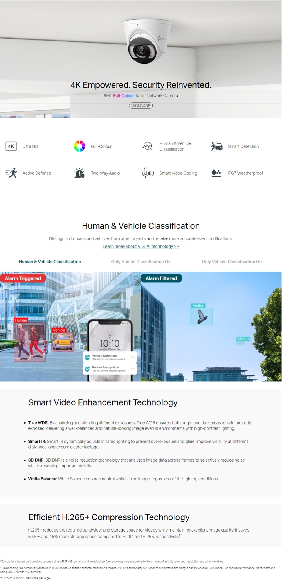 TP-Link VIGI C485 (2.8mm) 8MP Full-Colour Turret Network Camera | CA