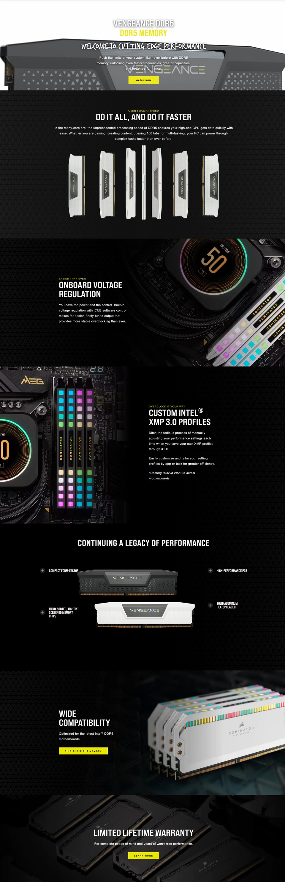 32GB DDR5 (2x16G) Corsair 5200MHz Vengeance White RAM | Computer Alliance