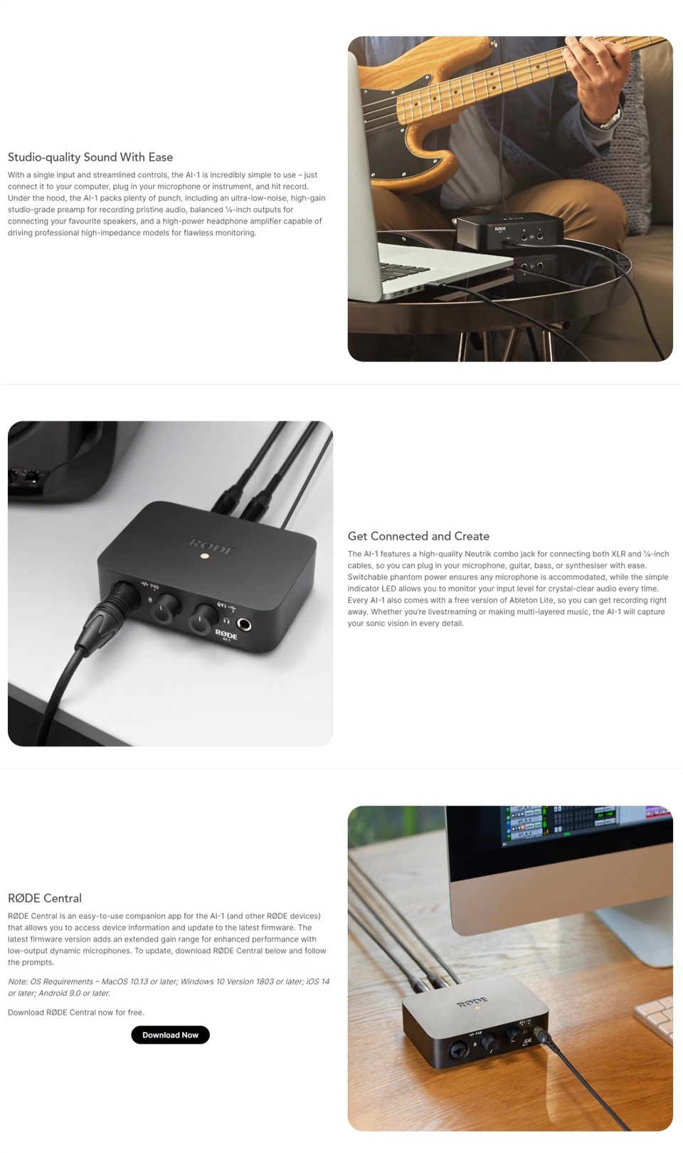 RODE AI-1 Single-channel Audio Interface | Computer Alliance