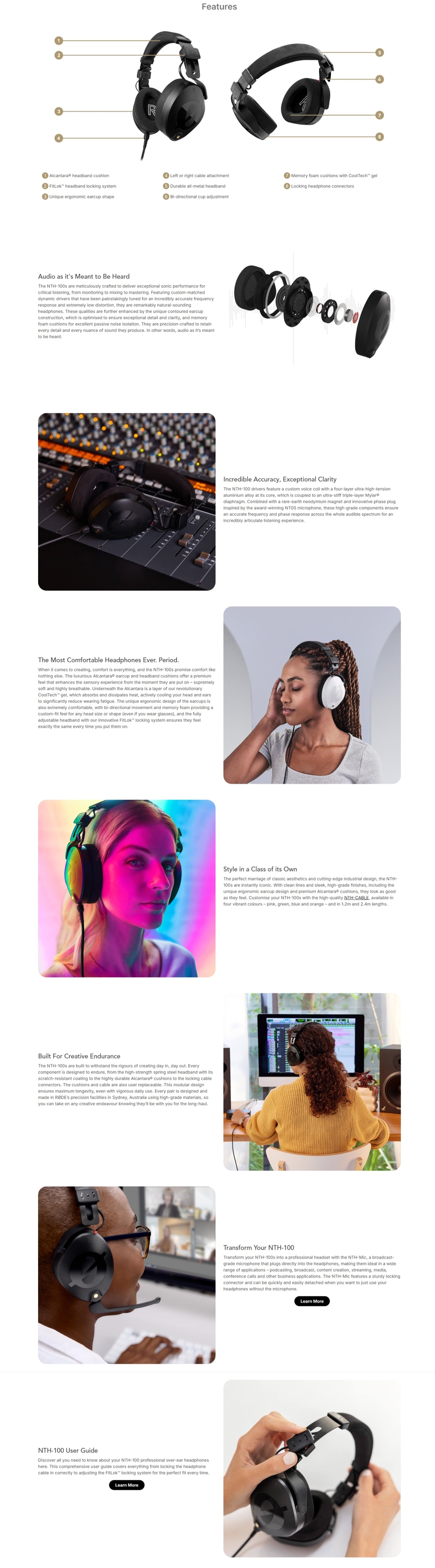 RODE NTH-100 Black Professional Over-Ear Headphones | Computer Alliance