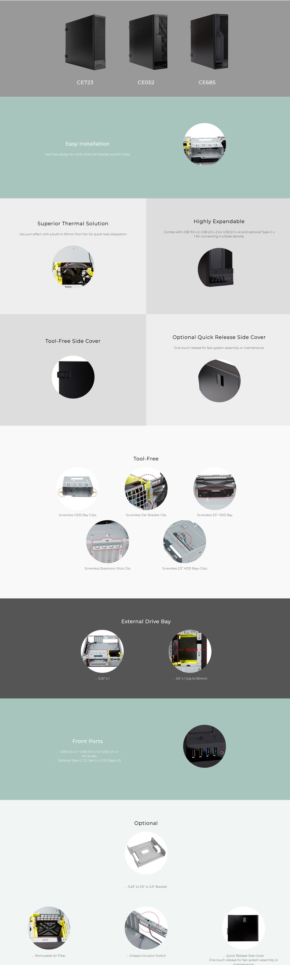 InWin MicroATX CE685 Case with TFX 300W PSU | Computer Alliance