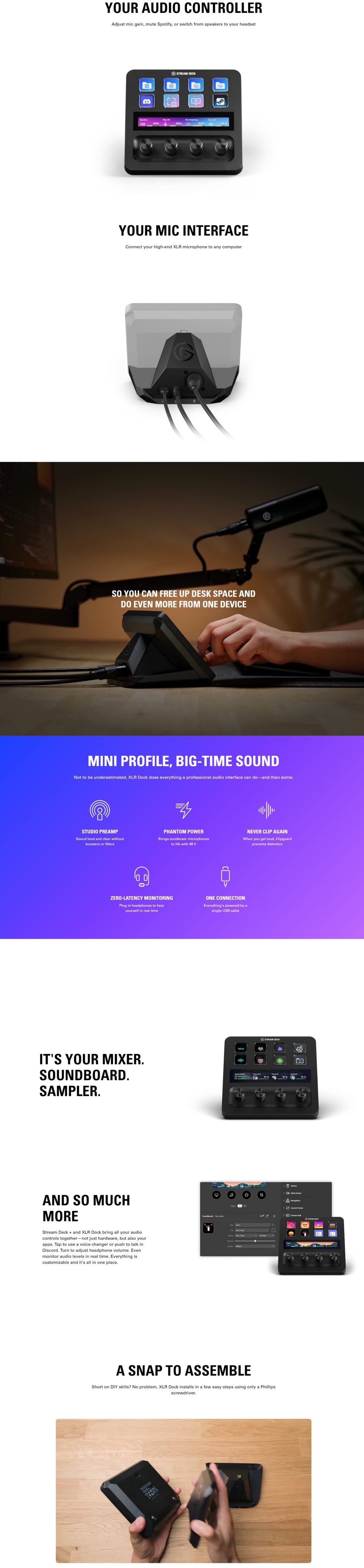 Elgato XLR Dock Mic Interface for Stream Deck+ 10GBM9901 | CA