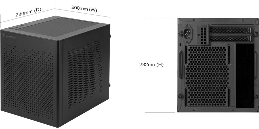 SilverStone Mini-ITX Sugo Series SG16 Black Case | Computer Alliance
