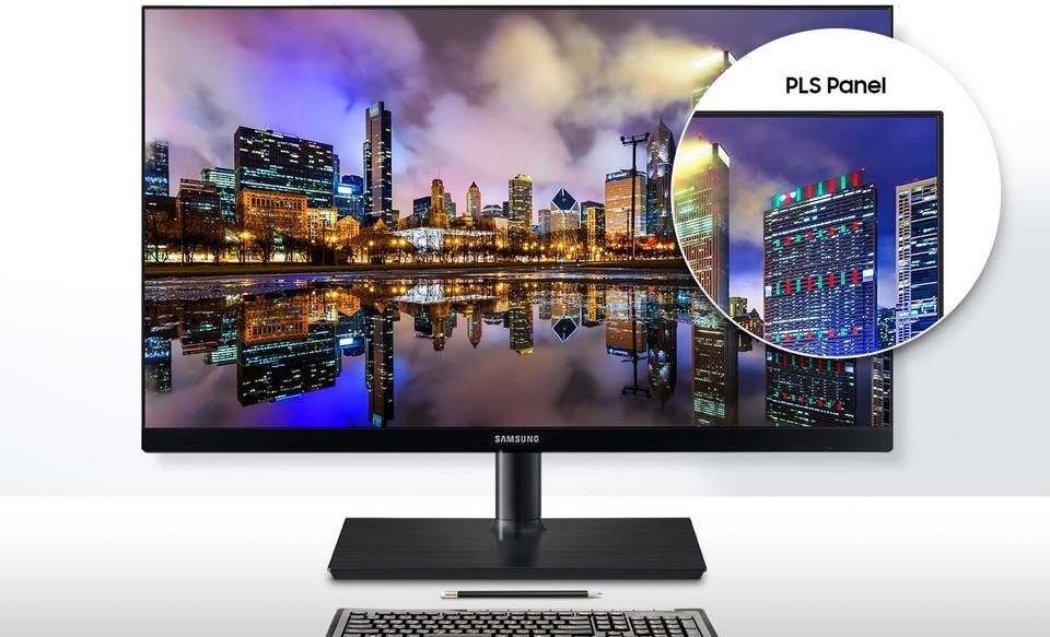 27" Samsung S27H850QFEX 2K WQHD PLS LED Monitor with Height Adjust | CA