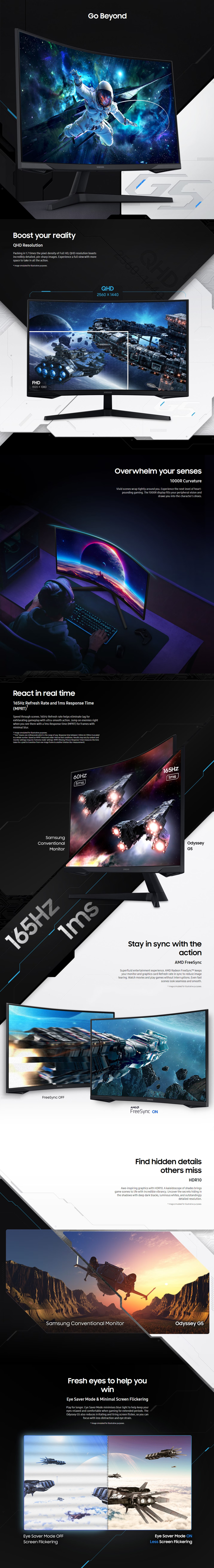 27" Samsung Odyssey G55C LS27CG552EEXXY QHD Curved Monitor | CA