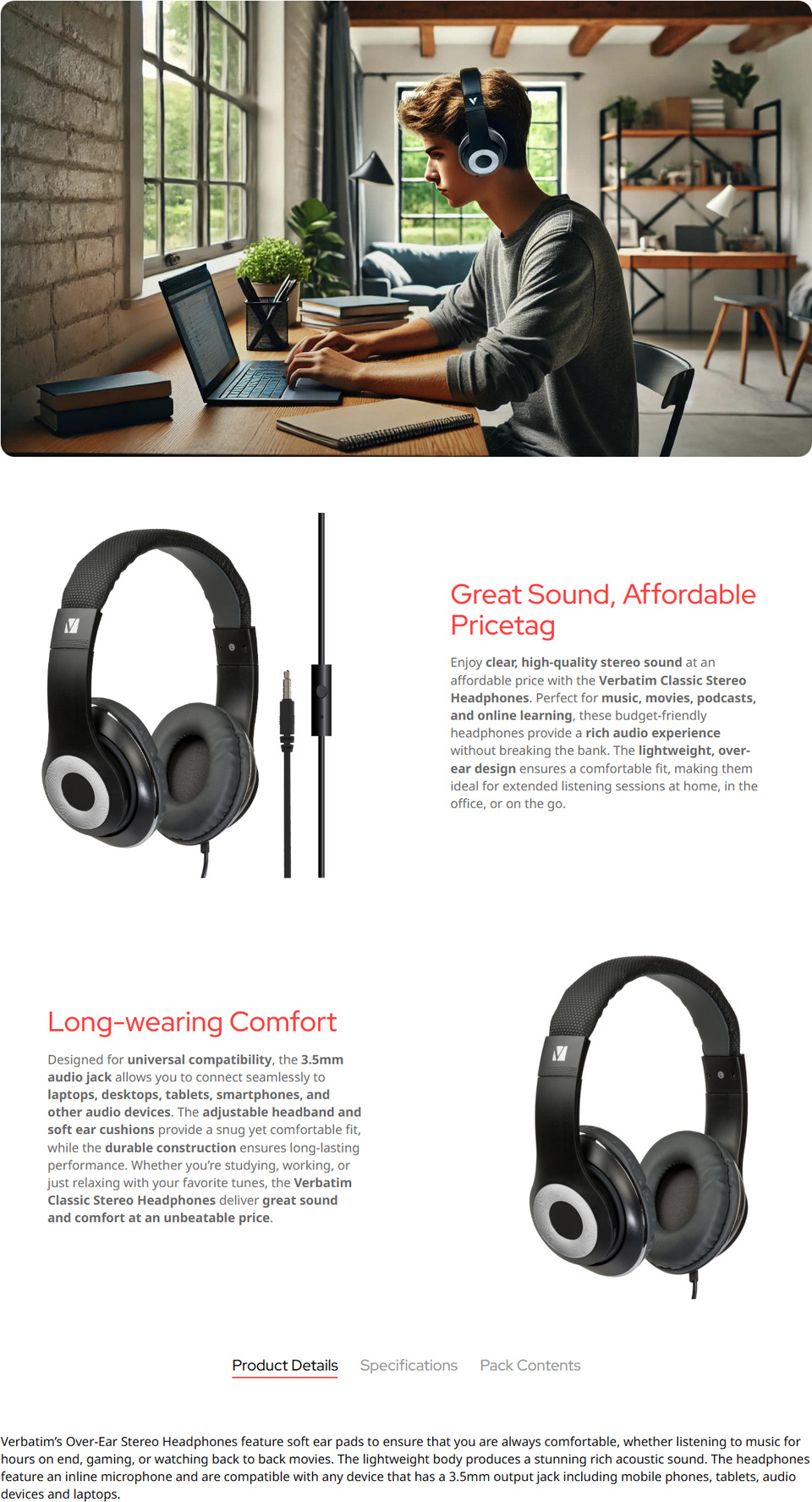 Verbatim Stereo Headset Classic Blue | Computer Alliance