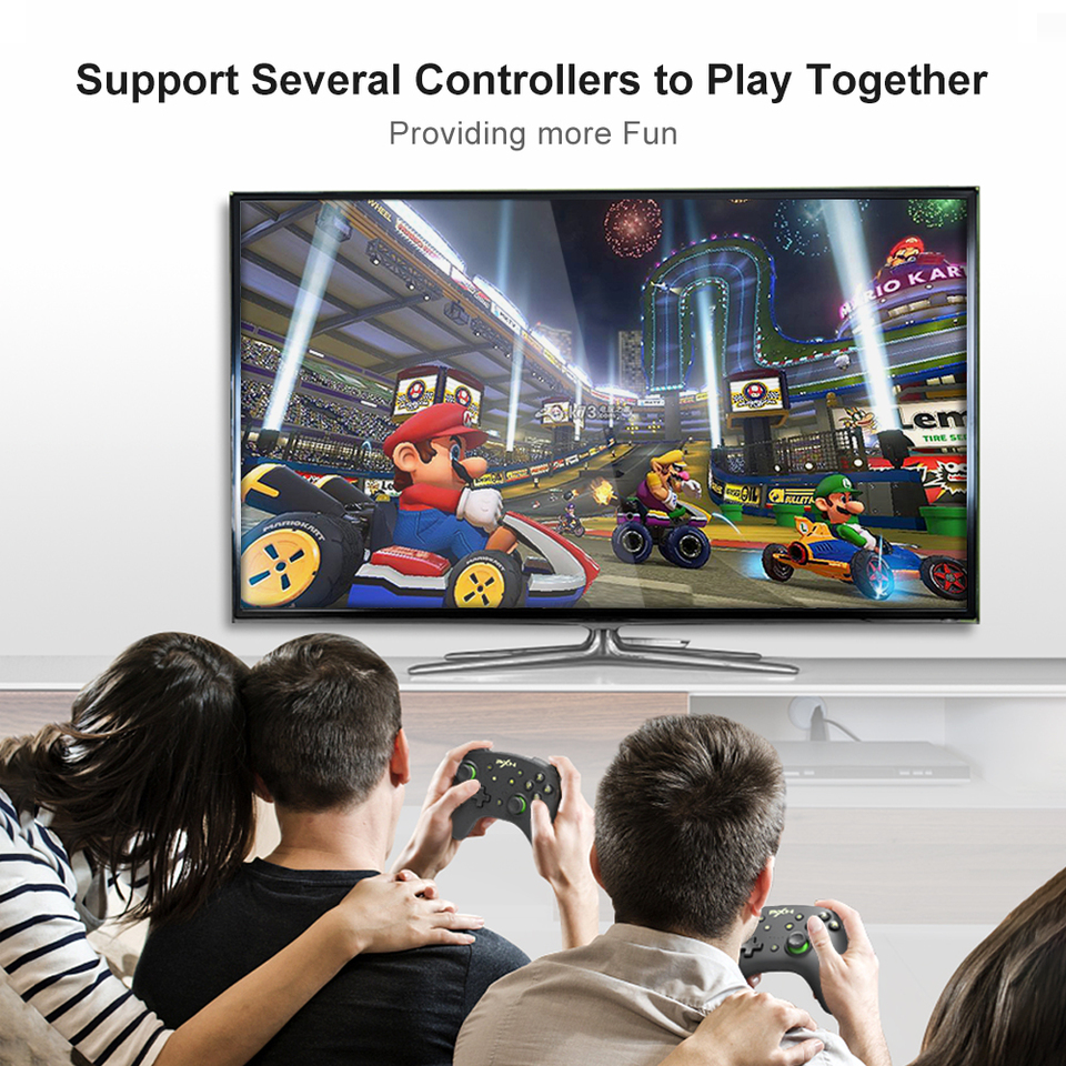 PXN-9607X Wireless Controller for Switch Cyan Red | Computer Alliance