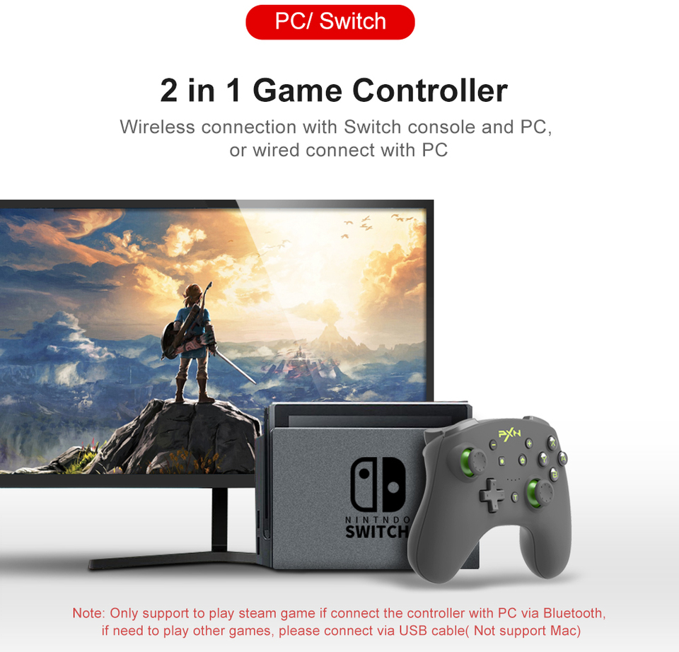 PXN-9607X Wireless Controller for Switch Mica Blue | Computer Alliance