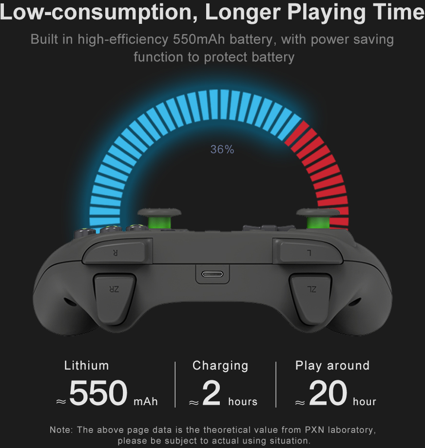 PXN-9607X Wireless Controller for Switch Mica Blue | Computer Alliance