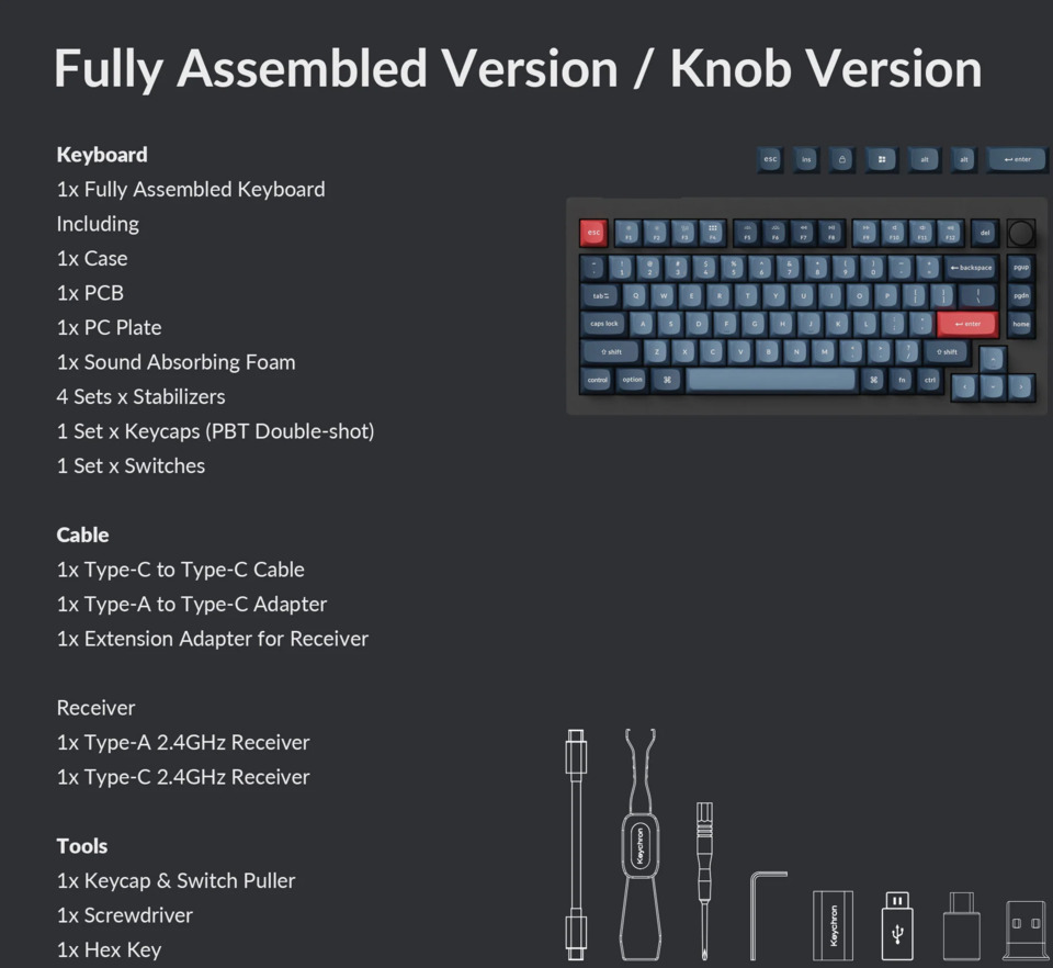 Keychron V1 Max QMK/VIA RGB Tactile-Brown Mechanical Wireless Gaming ...