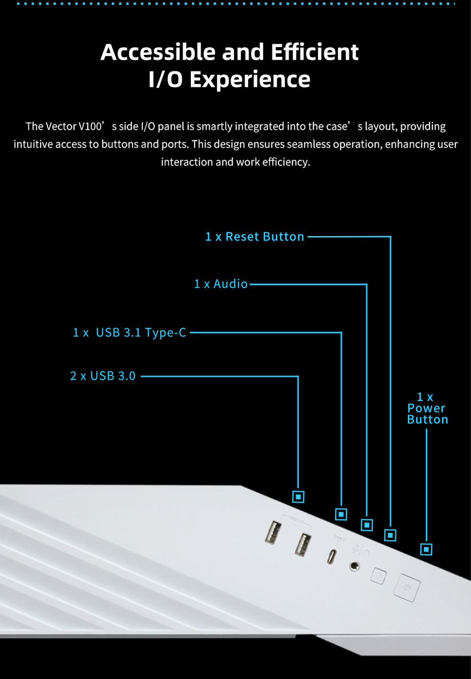 Lian Li Vector V100 RGB ATX Mid-Tower Case Black | Computer Alliance