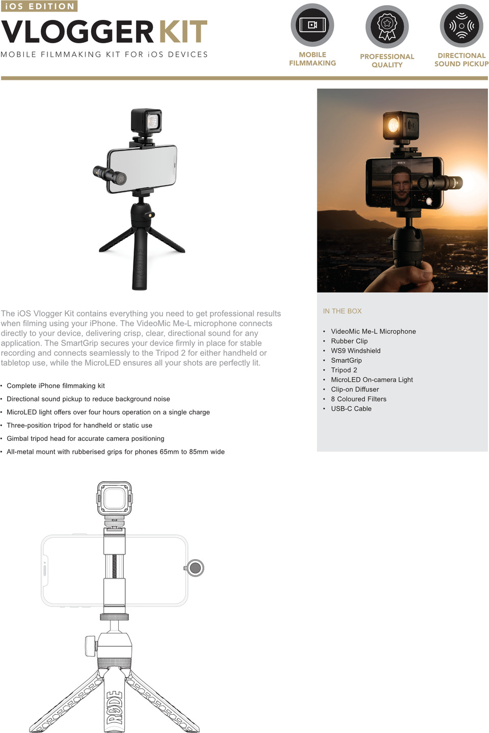 RODE Vlogger Kit iOS Filmmaking Kit for iOS Devices | Computer Alliance