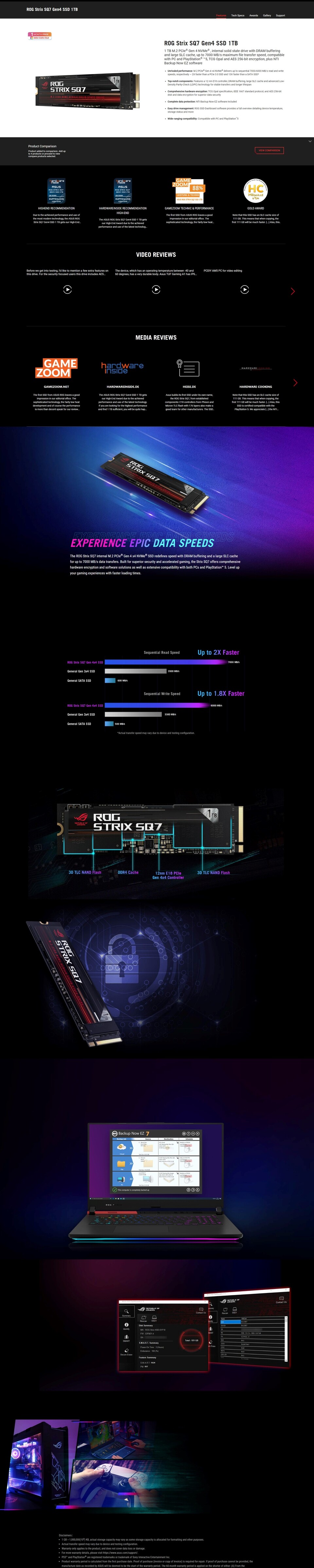 1TB ASUS ROG Strix SQ7 Gen4 NVMe SSD | Computer Alliance