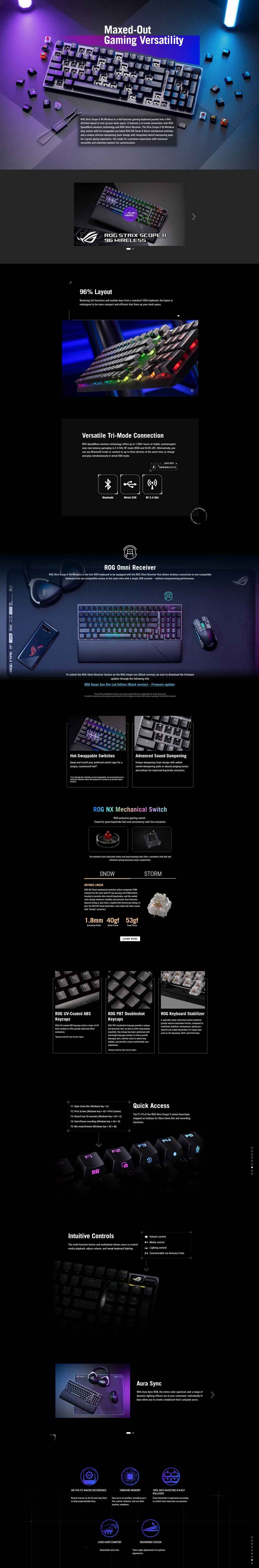 ASUS ROG STRIX SCOPE II NX Snow Switch RGB Wired Keyboard | CA