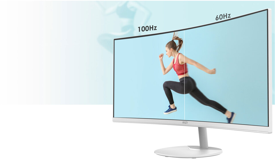 34" MSI PRO MP341CQW VA UWQHD 100Hz Curved White Monitor | CA