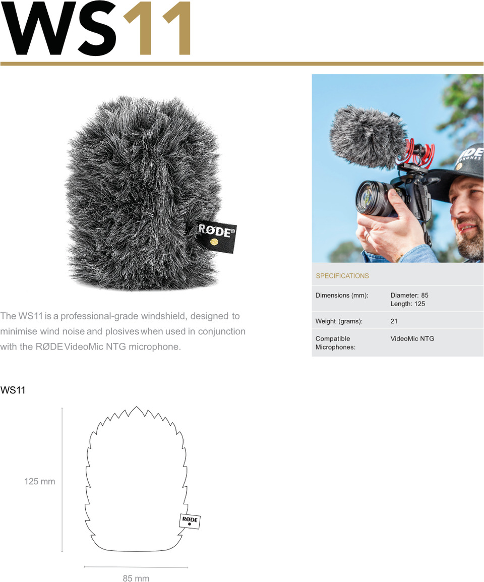 RODE WS11 VideoMic NTG Windshield | Computer Alliance