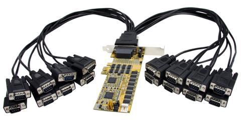 StarTech 16 Port Low Profile RS232 PCI Express Serial Card - Cable ...
