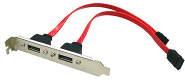 eSATA Bracket Dual Port with 40cm Cable Supports SATA I & II | CA