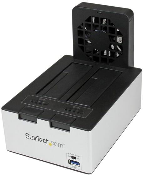 StarTech USB 3.0 Dual SATA Hard Drive Docking Station with integrated ...