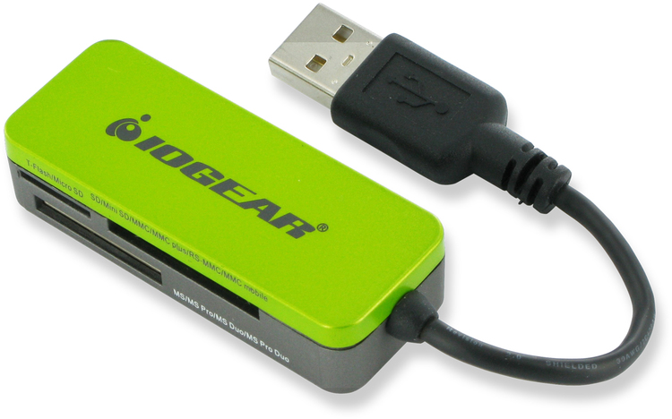 IOGEAR 12in1 Pocket Bi Directional memory card reader for PC's & Mac ...