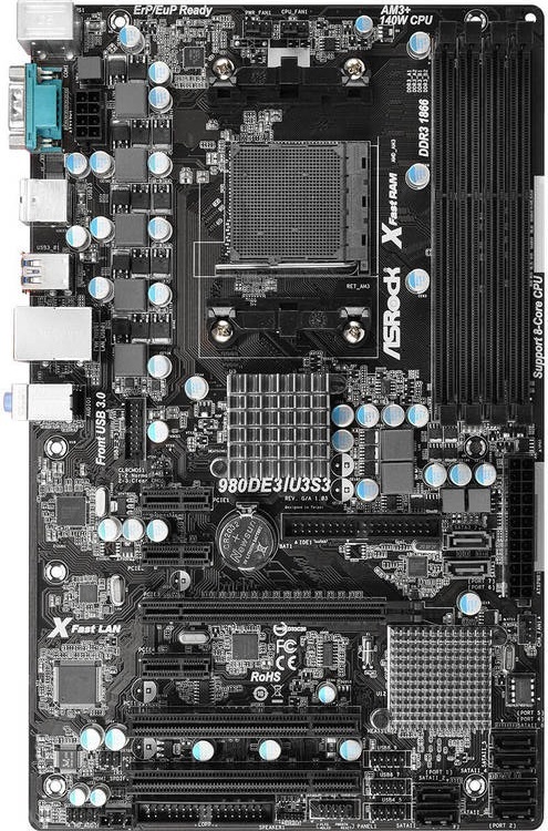 ASRock AM3+ ATX 980DE3/U3S3 R2.0 AMD 770 Motherboard | Computer Alliance