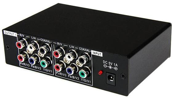 StarTech 3 Port Component Video Splitter with Digital Audio | CA