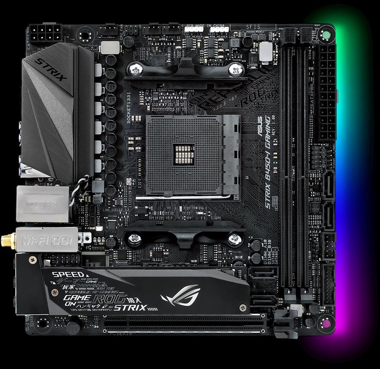ASUS AM4 Mini-ITX ROG STRIX B450-I GAMING DDR4 Motherboard | Computer ...