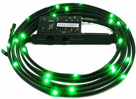 2 Meter NZXT Sleeved Green LED Kit | Computer Alliance