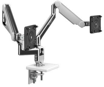 Humanscale M2.1 Dual Monitor Arm [Up to 27" Monitors] (White) | CA