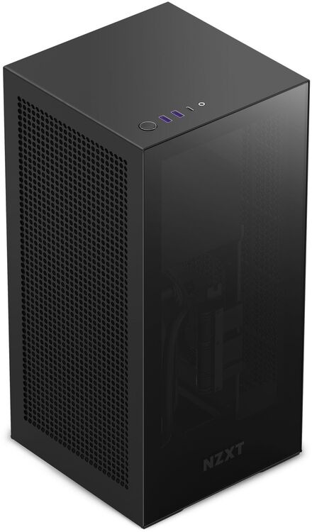 NZXT Mini-ITX H1 V2 Black Case includes 750 Watt Power Supply CS-H11BB ...