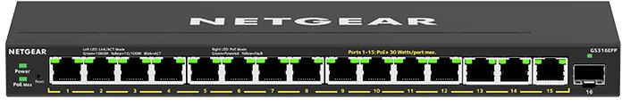 16 Port Netgear GS316EPP-100AUS Gigabit POE+ Network Switch | CA