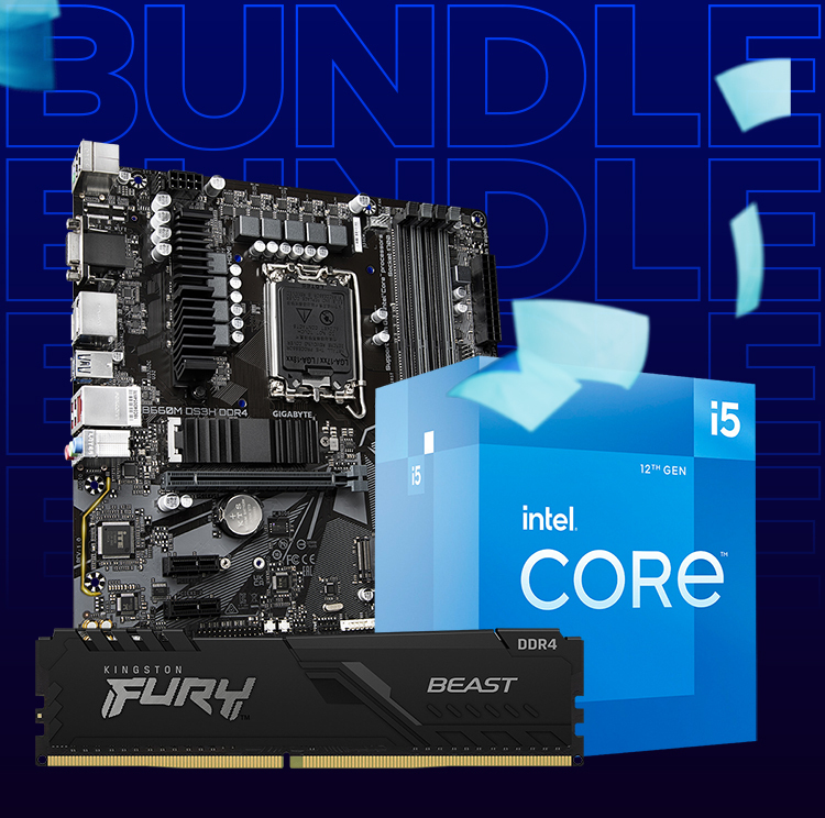 Intel Core i5 12400F CPU + Gigabyte B660 DDR4 Motherboard + 16GB DDR4 ...