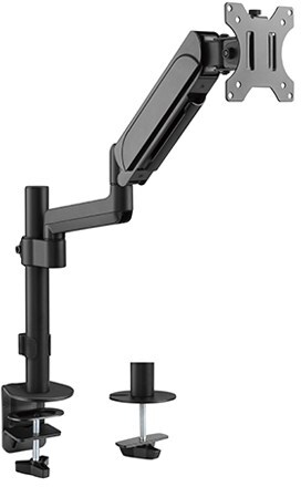 17"-32" Brateck LDT48-C012 Single Monitor Pole Mounted Gas Spring Monitor Arm | CA